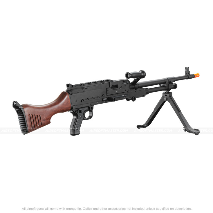 Lancer Tactical Full Metal M240W Airsoft AEG Squad Automatic Machine ...