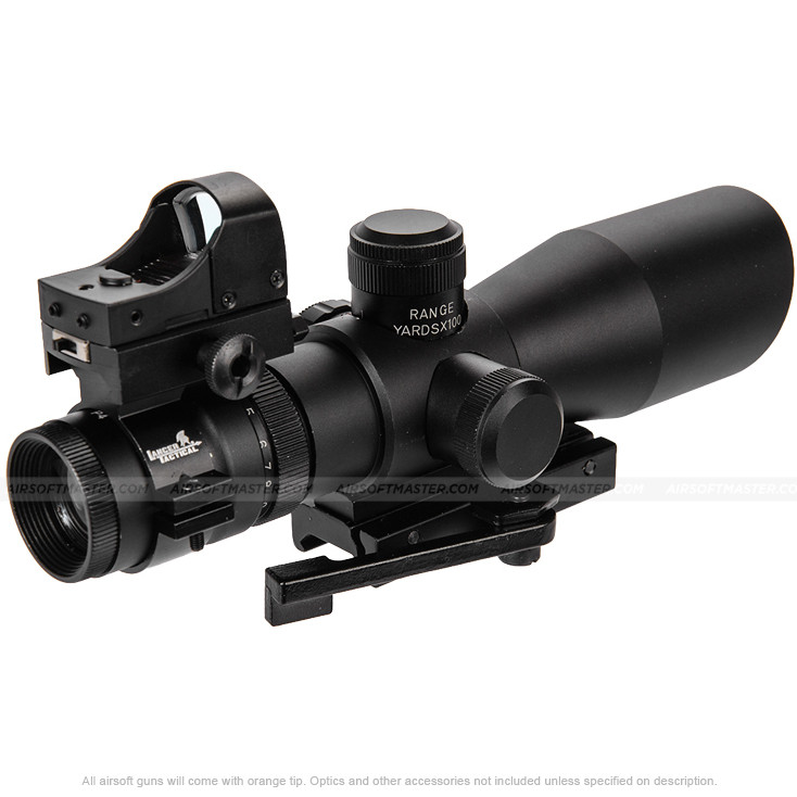 3-9X42 Red & Green Illuminated Long Range Scope w/ Backup Red Dot Sight ...