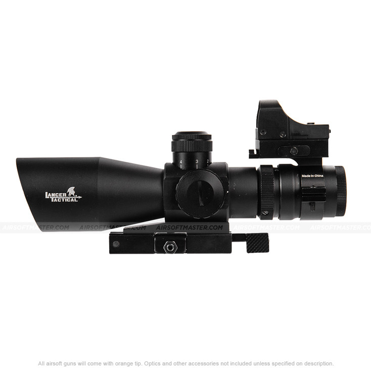 3-9X42 Red & Green Illuminated Long Range Scope w/ Backup Red Dot Sight ...