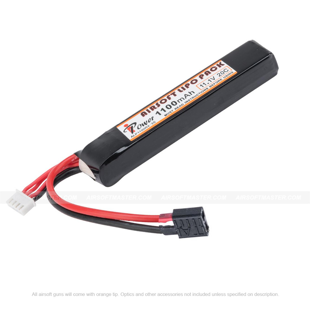 Intellect iPower 11.1v 1000mah 20c Airsoft Buffer Tube LiPo Battery ...