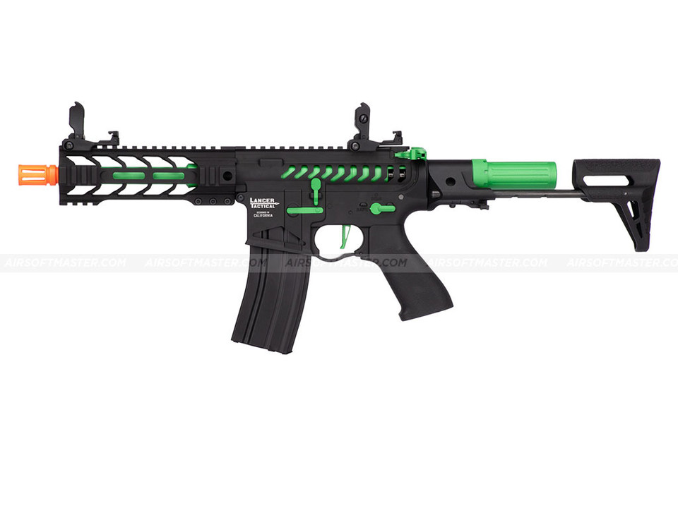 Lancer Tactical PDW Green Skeleton Full Metal Airsoft Gun