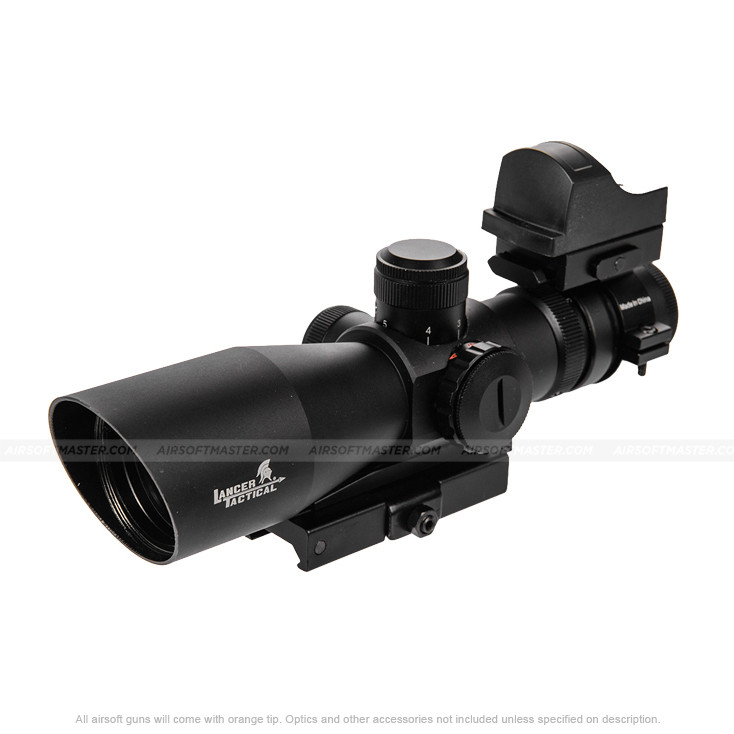 3-9X42 Red & Green Illuminated Long Range Scope w/ Backup Red Dot Sight ...