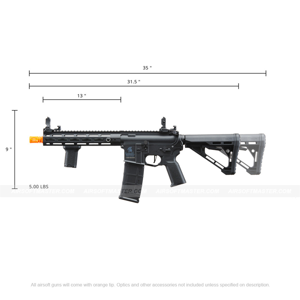 Lancer Tactical Gen 3 Hellion M-LOK 10" Airsoft M4 AEG with Delta Stock ...