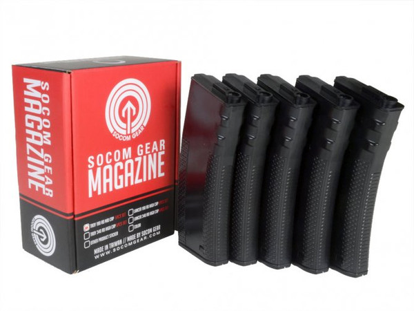SOCOM Gear 190rd Troy Battle Midcap Magazine - 5pc Set
