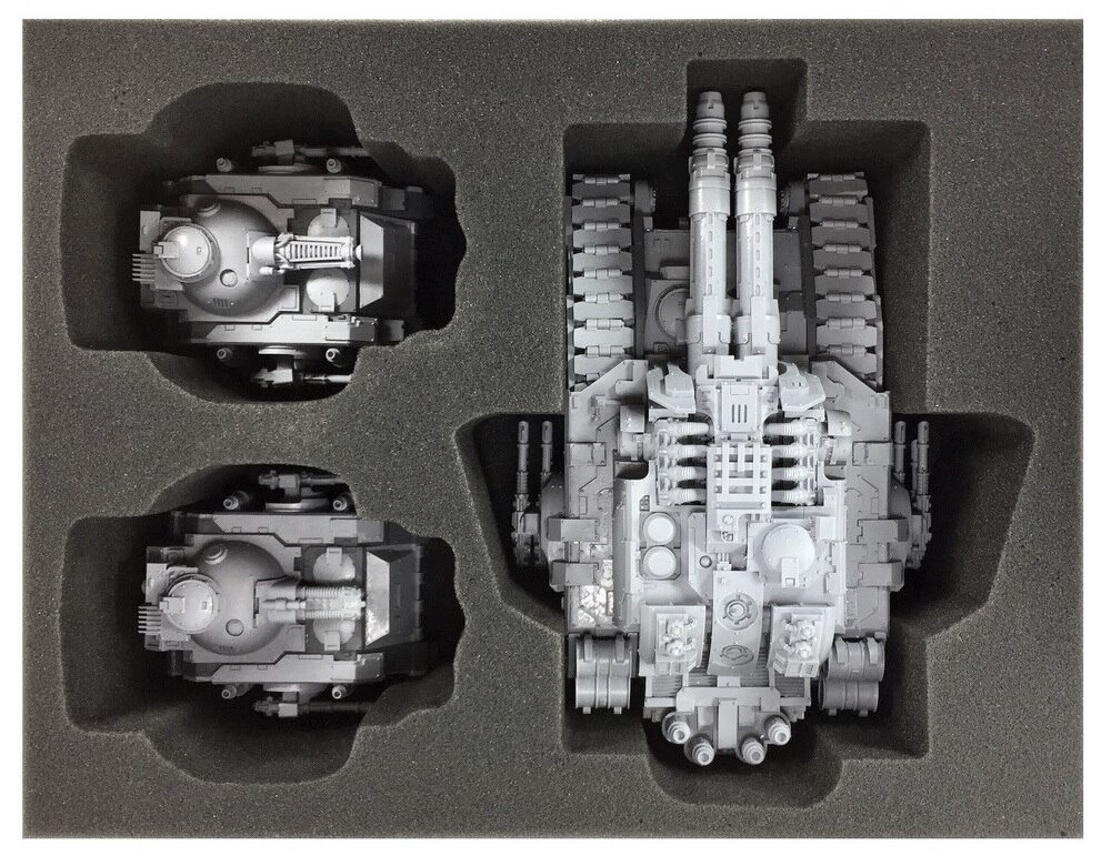 (30K) 1 Legion Super Heavy Tank 2 Deimos Predators Foam Tray (BFL-4.5 ...