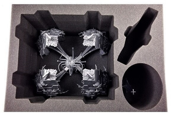 (Necron) Tesseract Vault and Flyer Foam Tray (BFL-9) - Battle Foam