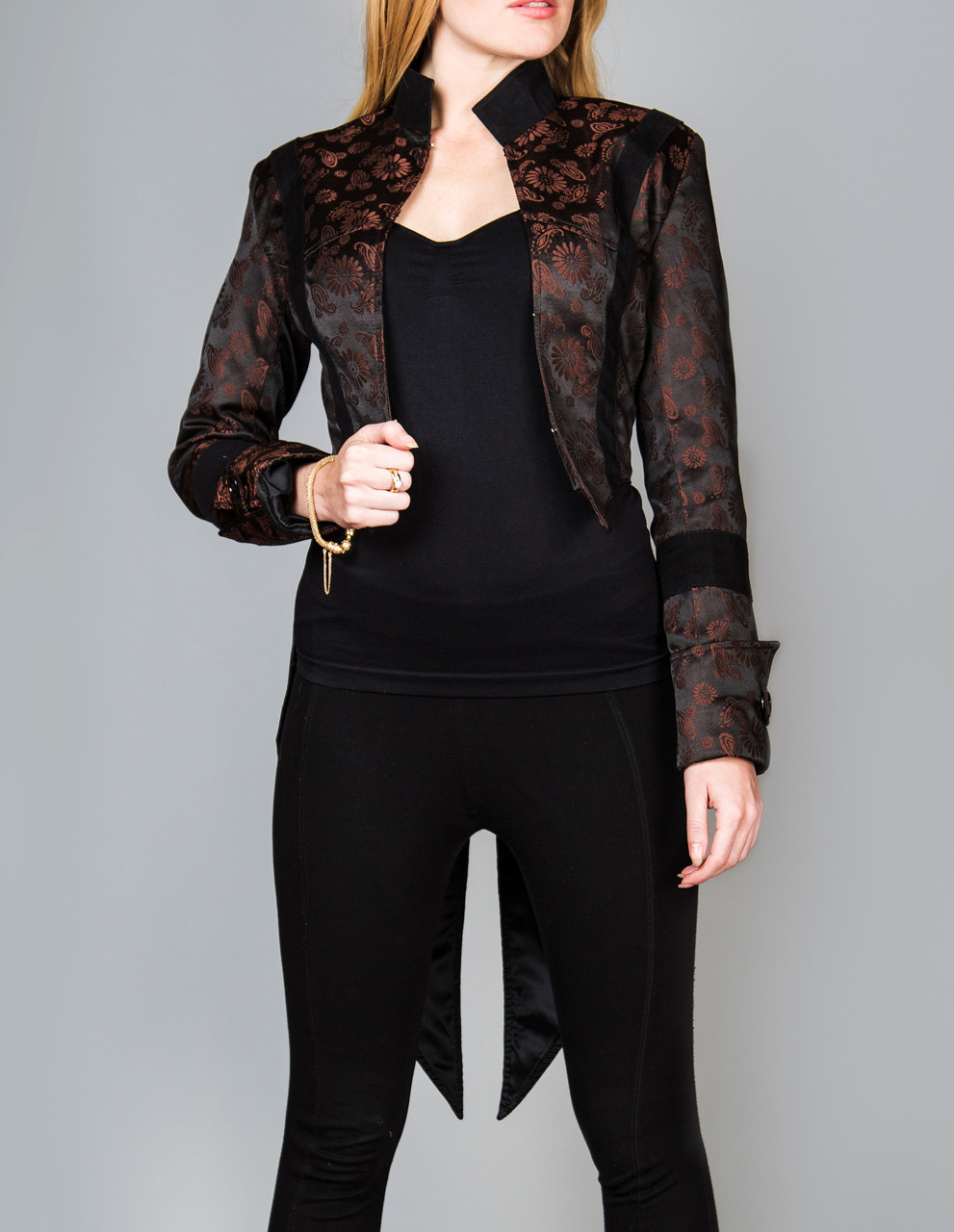 Frack Damen Braun Gothic Vintage Kostüm Viktorianisch