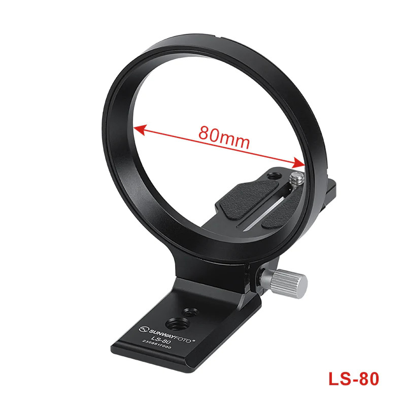 Sunwayfoto LS-80 Ring Lens Support with Arca Swiss Plate Collar Mount ...
