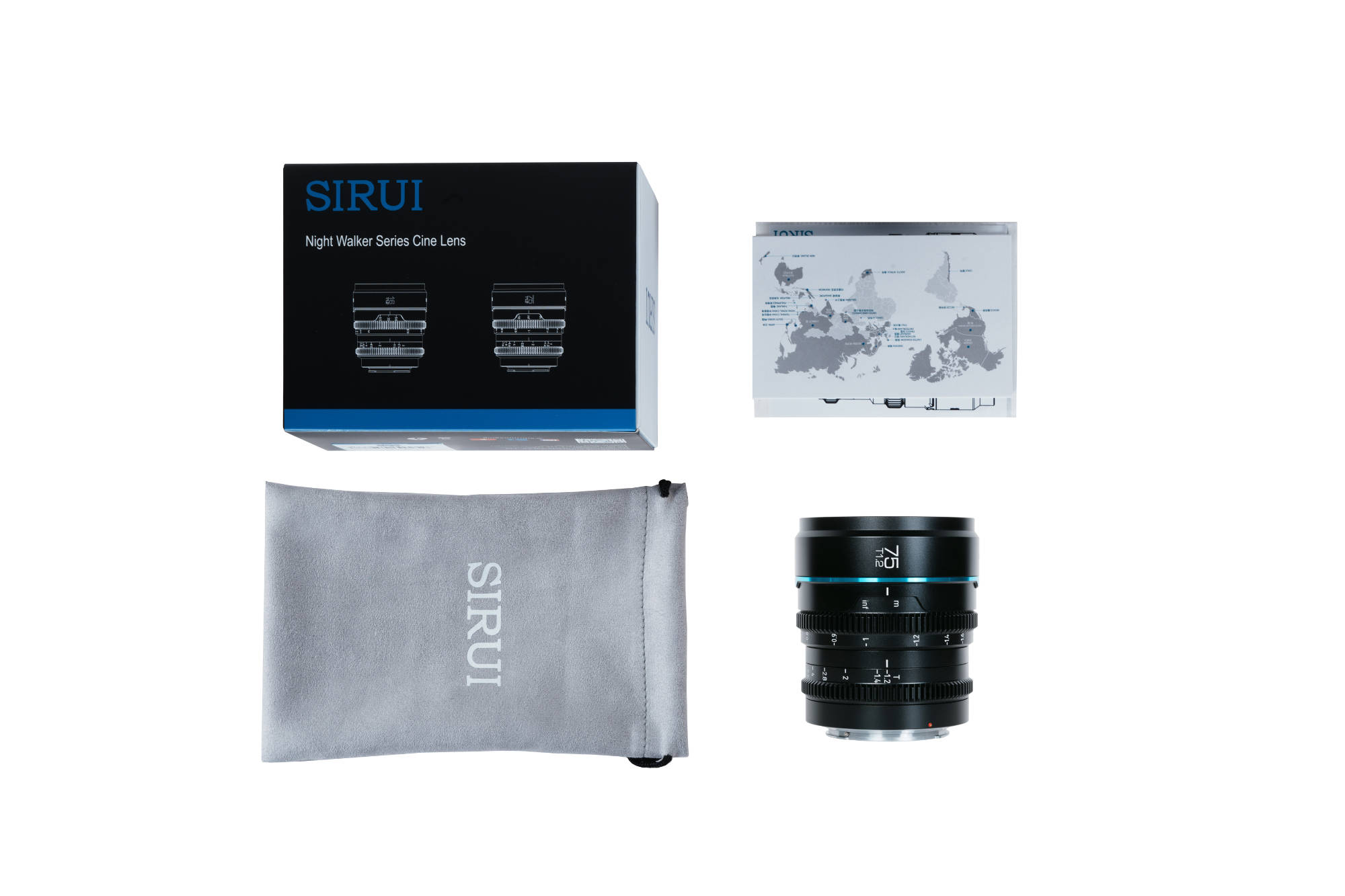 SIRUI Nightwalker Series 75mm T1.2 S35 Manual Focus Cine Lens (RF Mount ...