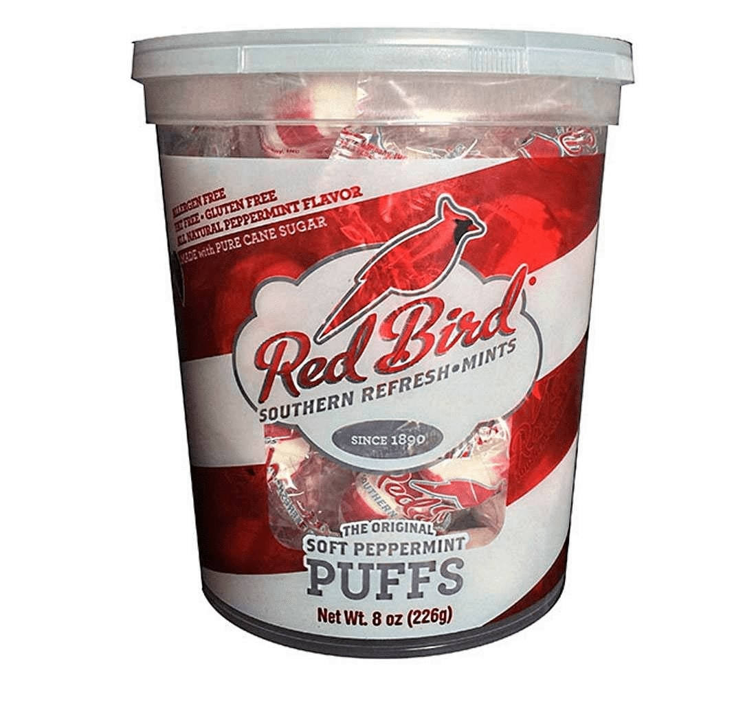 Red Bird Candy Puffs- Peppermint Tub 8oz $1.99! - DII Stores