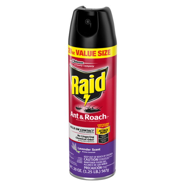 Raid Ant & Roach Killer, Lavender, 20 Oz - DII Stores