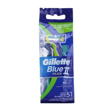 Razors- Gillette Blue II Plus Pivot 5ct - DII Stores