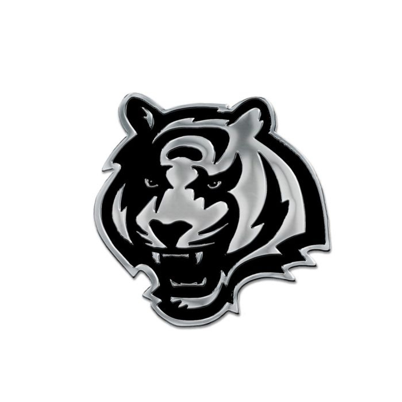 Cincinnati Bengals Tiger Head Premium Chrome Metal Auto Emblem