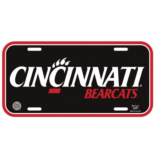 Cincinnati Bearcats Plastic License Plate