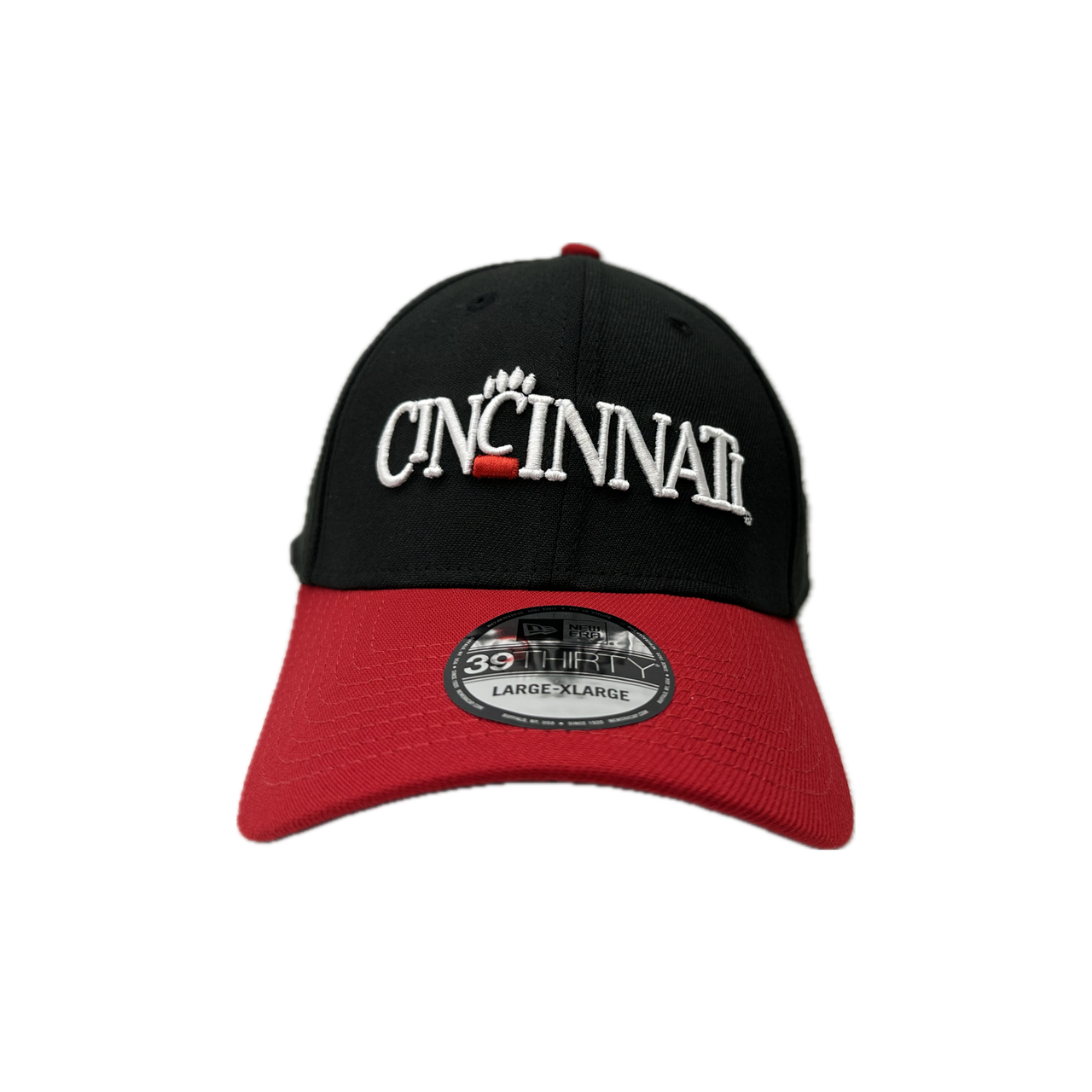 Cincinnati Bearcats New Era Black/Red Throwback 39THIRTY Flex Hat