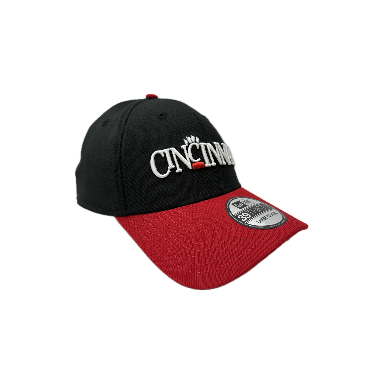 Cincinnati Bearcats New Era Black/Red Throwback 39THIRTY Flex Hat