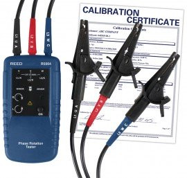 REED R5004-NIST Motor Rotation and 3-Phase Tester, includes Traceable ...