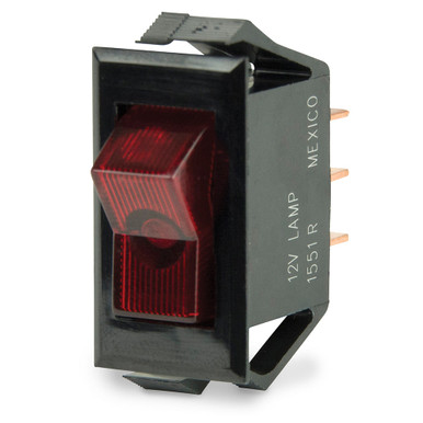 BEP Illuminated SPST Rocker Switch - Red LED - 12V - OFF/ON - EquipTestPro