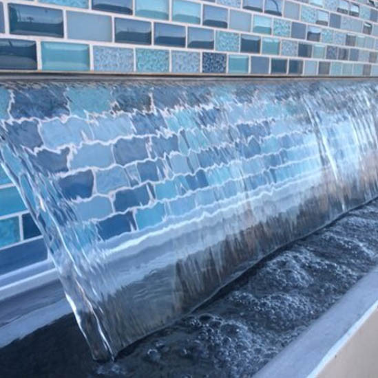 Grand Effects Stainless Steel Pure Flow Waterfall Scupper