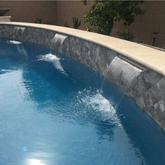 Grand Effects Stainless Steel Pure Flow Waterfall Scupper