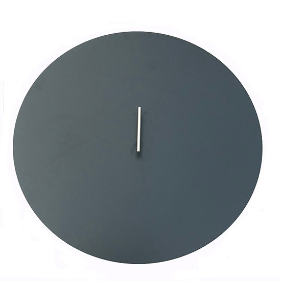 Aluminum Fire Pit Cover Round │Black Finish Stainless Handle