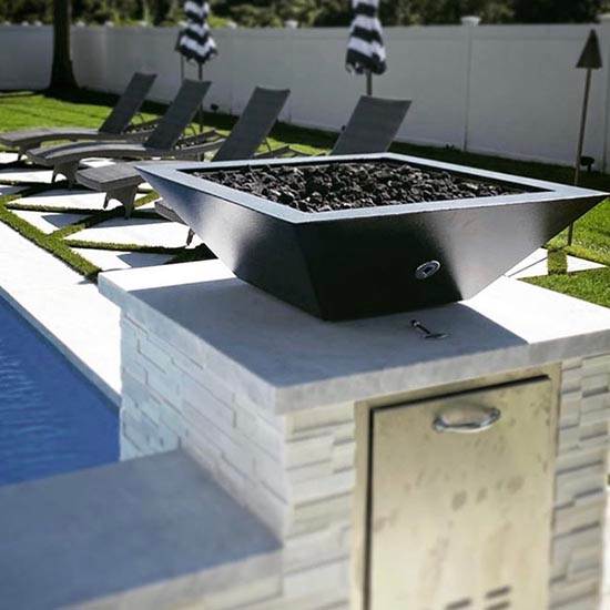 Powder Coated Metal Maya Fire and Water Bowl - The Outdoor Plus