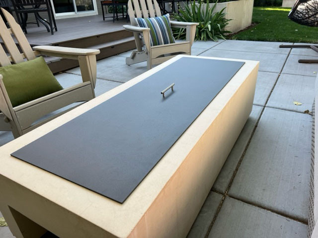 Rectangular Aluminum Fire Pit Lid/Cover - Yard Couture