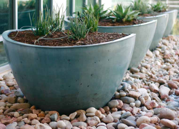 Wave GFRC Concrete Planter Pot - Modern Sleek Design