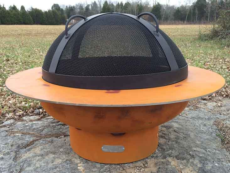 Saturn Fire Pit Bowl By Fire Pit Art - Wood Burning Or Gas