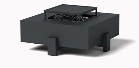 Square Metal Fire Pit - Aluminum, Corten Steel or Mild Steel