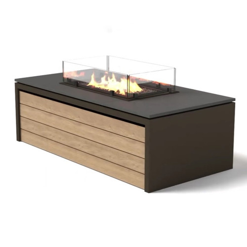 Slat Hidden Tank Propane Fire Table - Wood Panels