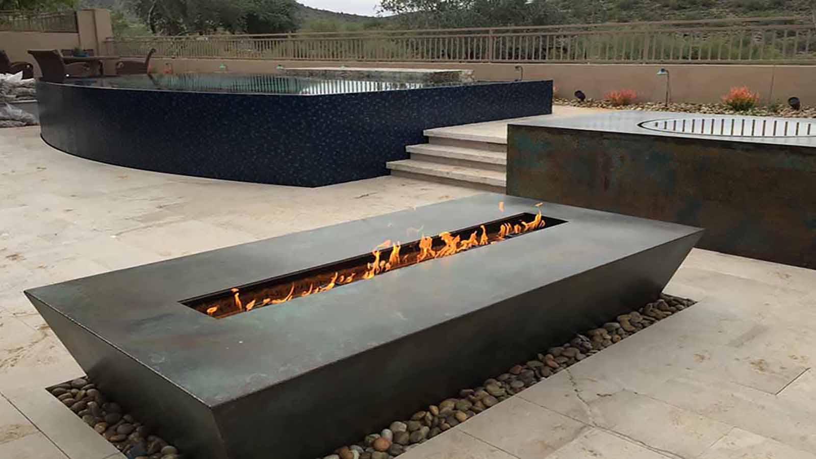 Modern Gas Fire Pits - Custom Metal Planters, Furniture, Spark Screens ...
