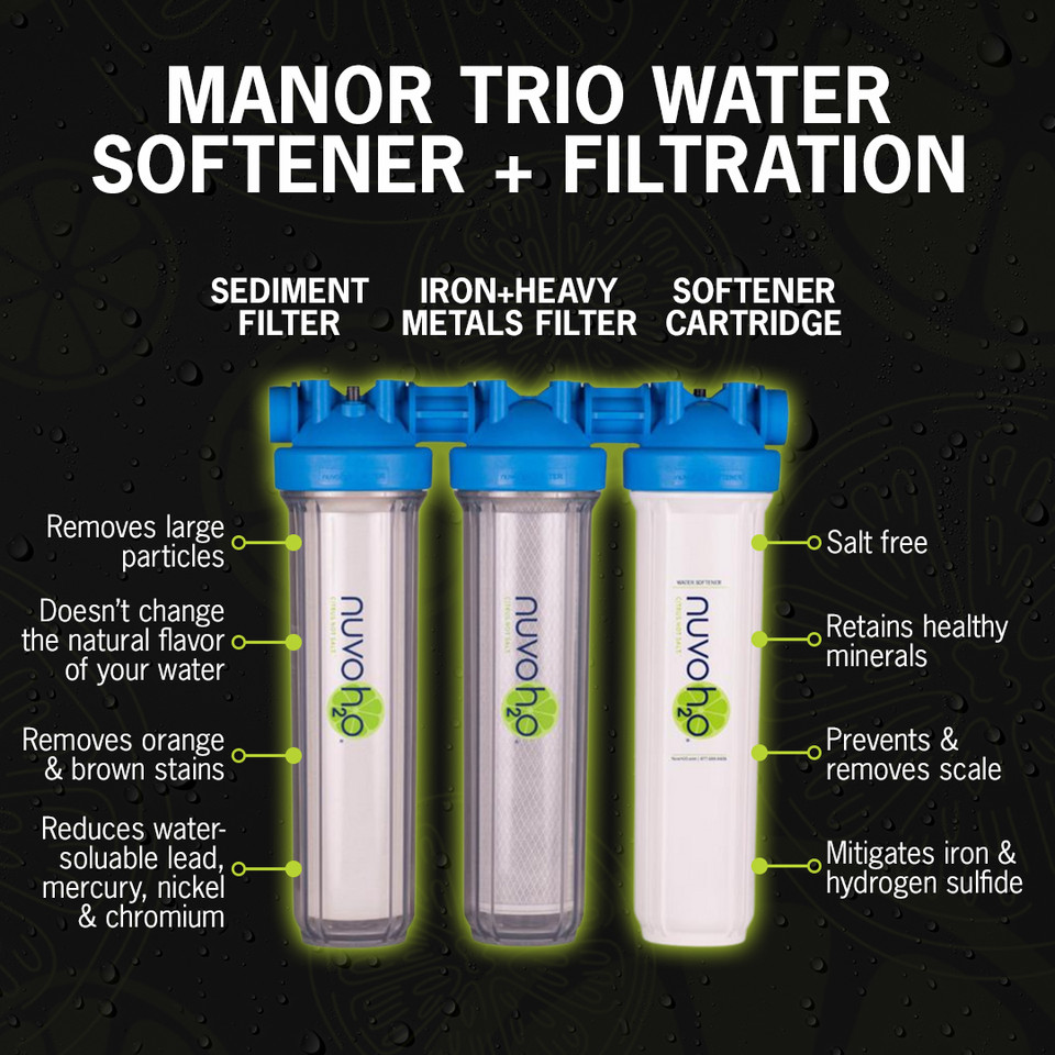 Manor Trio Water Softener - Iron + Carbon - Shop Now