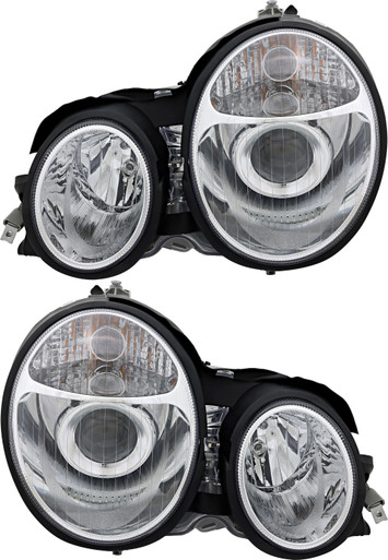 1996 Mercedes-Benz E320 Headlight Set Halogen Pair Driver and Passenger ...