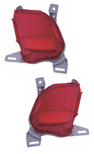 2018 Toyota Highlander Bumper Reflector Rear Pair Set Left Driver and ...