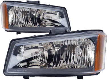 2003-2004 Chevrolet Silverado 1500 Headlights Driver Left and Passenger ...