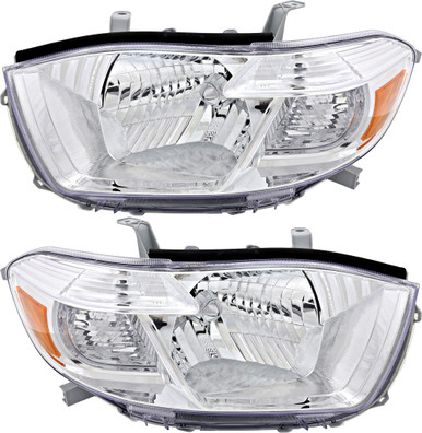 2008-2010 Toyota Highlander Headlights Driver Left and Passenger Right ...