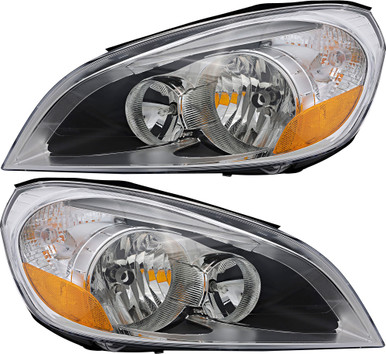 2011-2013 Volvo S60 Headlights Driver Left and Passenger Right Side Halogen