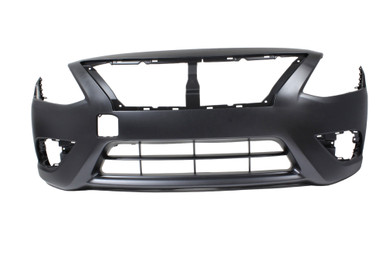 For 2015-2018 Nissan Versa Front Bumper Cover Primed, Without Chrome Insert