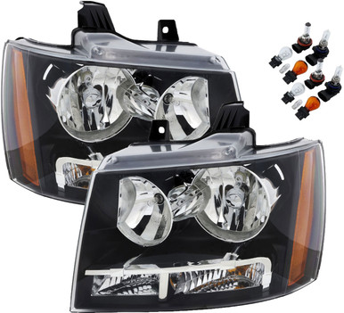 For 2007-2014 Chevrolet Tahoe Suburban Avalanche Headlights Headlamps ...