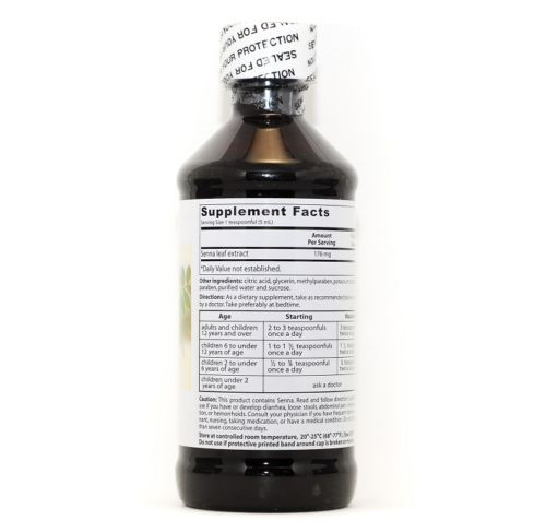 Senna Syrup Senna Leaf Extract 176mg/5ml 8 oz