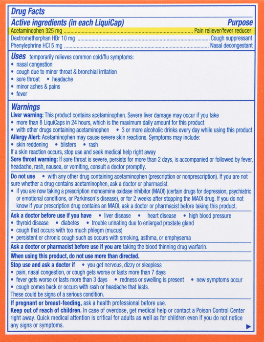 Vicks DayQuil Cold and Flu Multi-Symptom Relief 24 LiquiCaps ...