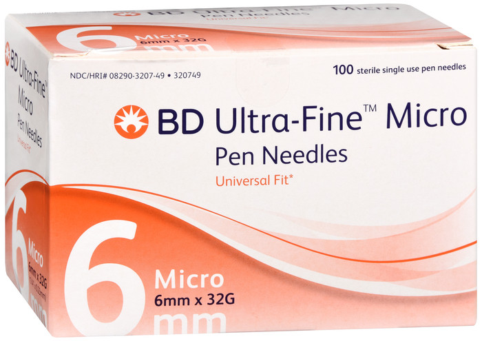 BD Ultra-Fine Micro 6mm x 32G pen needle 100 Count - drugsupplystore.com