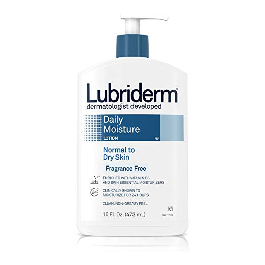 Lubriderm Daily Moisture Body Lotion, Fragrance-Free,