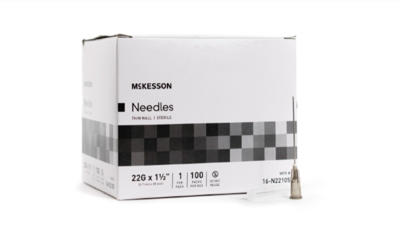 McKesson Hypodermic Needle Without Safety 22 Gauge