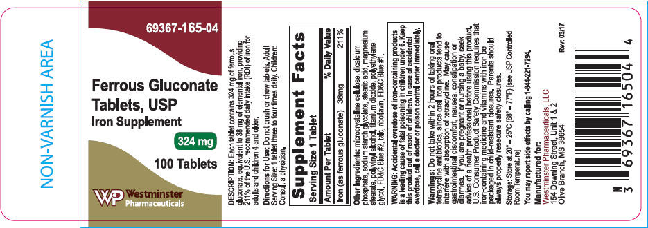 Westminster Ferrous Gluconate Iron Supplement Tablets