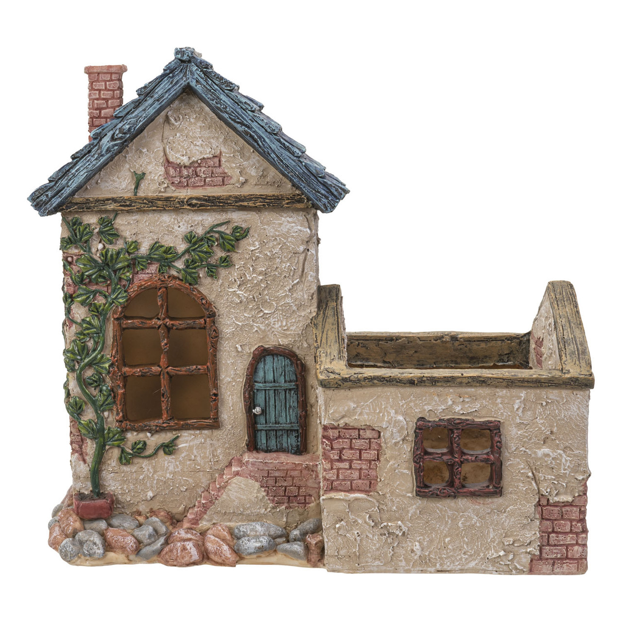 PT Fairy Garden House Resin Flower Planter with LED Light ...