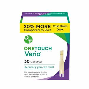 IND One Touch Verio Test Strips Value Pack (30 count) - drugsupplystore.com