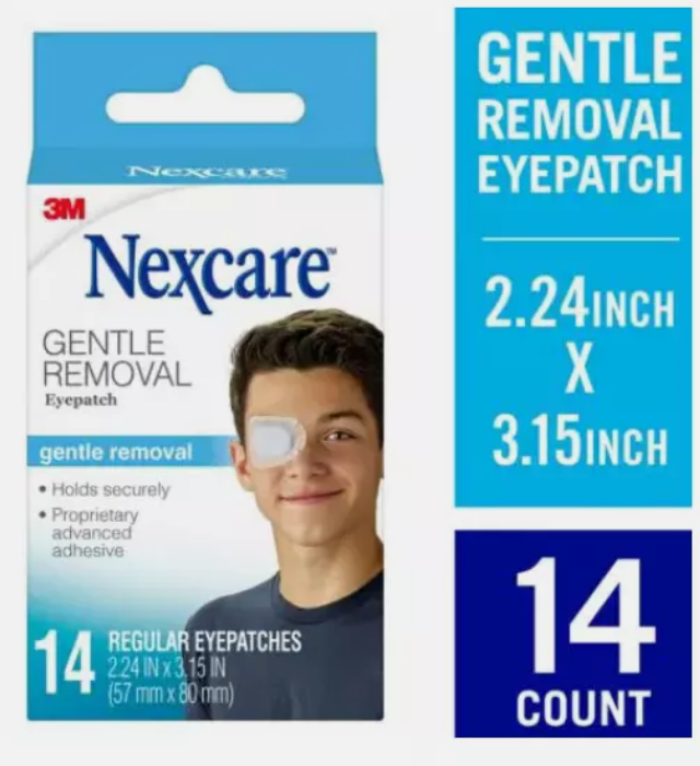 Nexcare Gentle Removal Eye Patch Regular 2.24 inch x 3.15 inch #KRR-14 ...