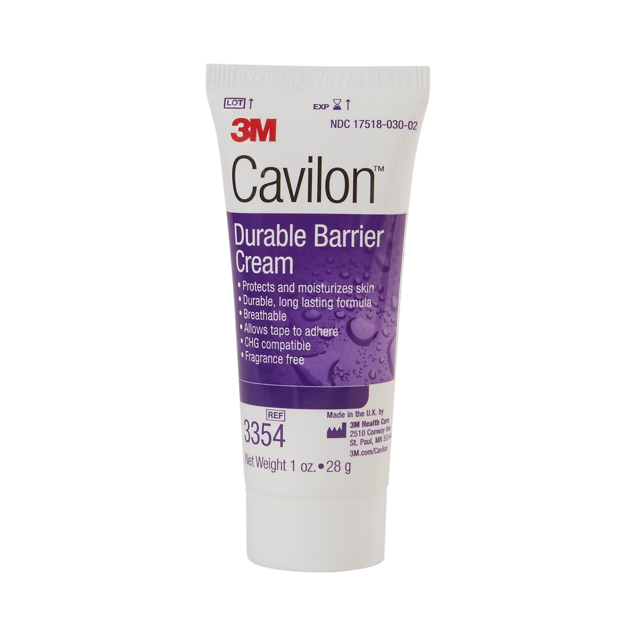 Skin Protectant 3M™ Cavilon™ 1 oz. Tube Unscented Cream CHG Compatible ...